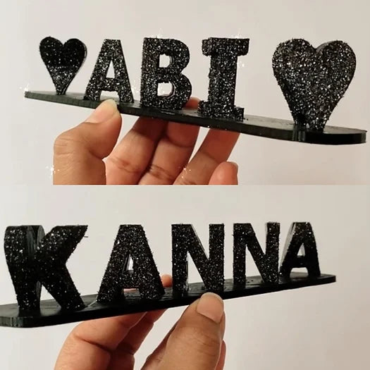 Dual Name Illusion (Glitter Desk) – Printopia India