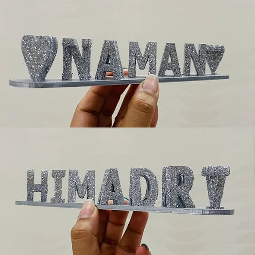 Dual Name Illusion (Glitter Desk) – Printopia India