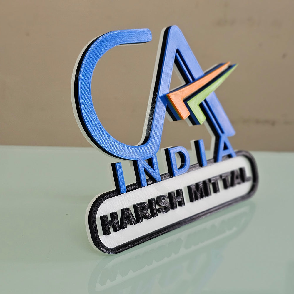 CA New logo Desk Name Plate – Printopia India