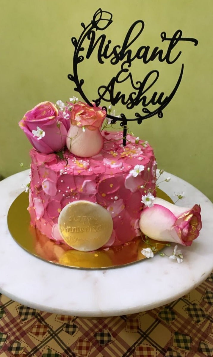 Tulip Couple Name option 4 Cake Toppers – Printopia India