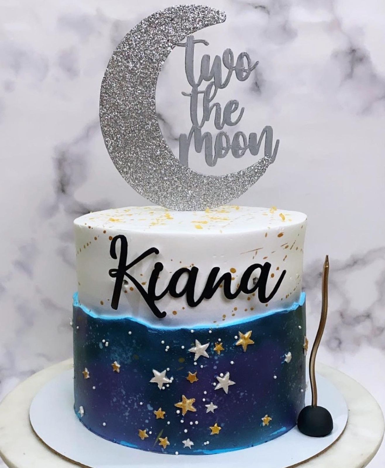 Two the moon with moon Cake Toppers – Printopia India