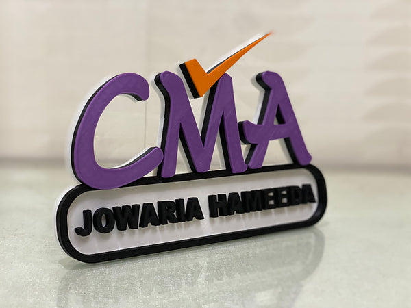 CMA Desk Name Plate – Printopia India